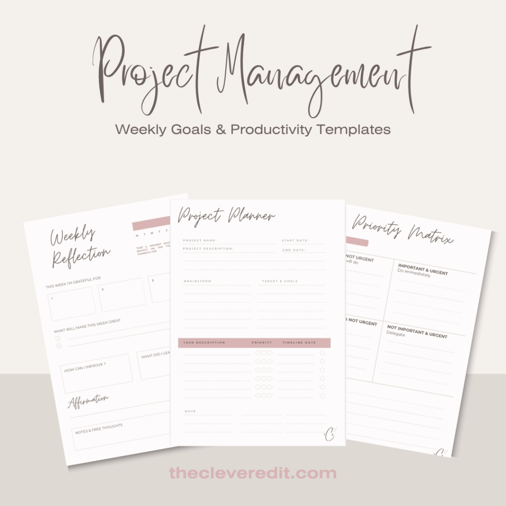 Project Management Bundle - The Clever Edit
